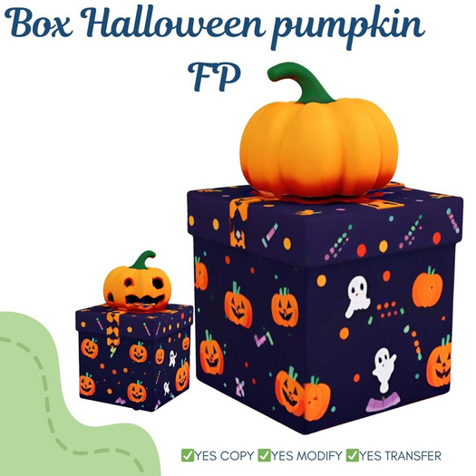 Second Life Marketplace - Box - Box Halloween pumpkin FP